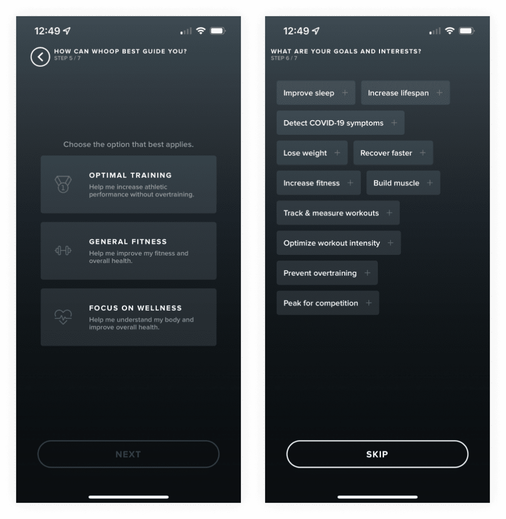 WHOOP Health & Fitness Wearable User Experience Evaluation